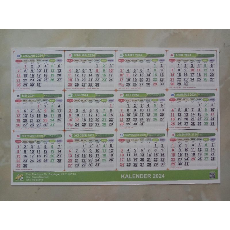 Jual Kalender 2024 Ukuran F4 Murah | Shopee Indonesia