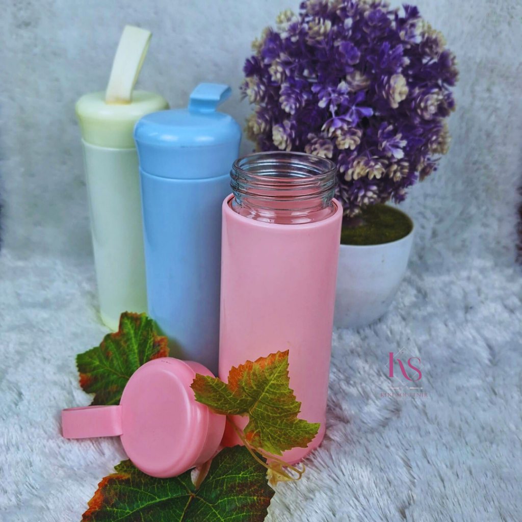 Jual Grosir Termurah 1 Pcs Botol Minum Kaca Nice Polos Import Cantik ...