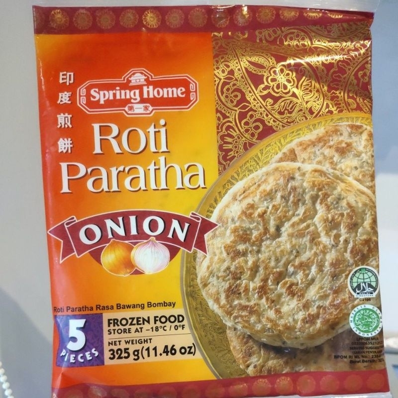 Jual Spring Home Frozen Roti Paratha Onion 325g | Shopee Indonesia