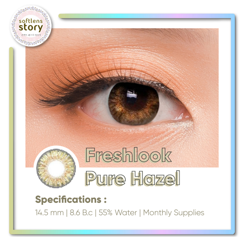 Jual Freshlook Color Blends Pure Hazel Monthly Softlens Warna Bulanan | Shopee Indonesia