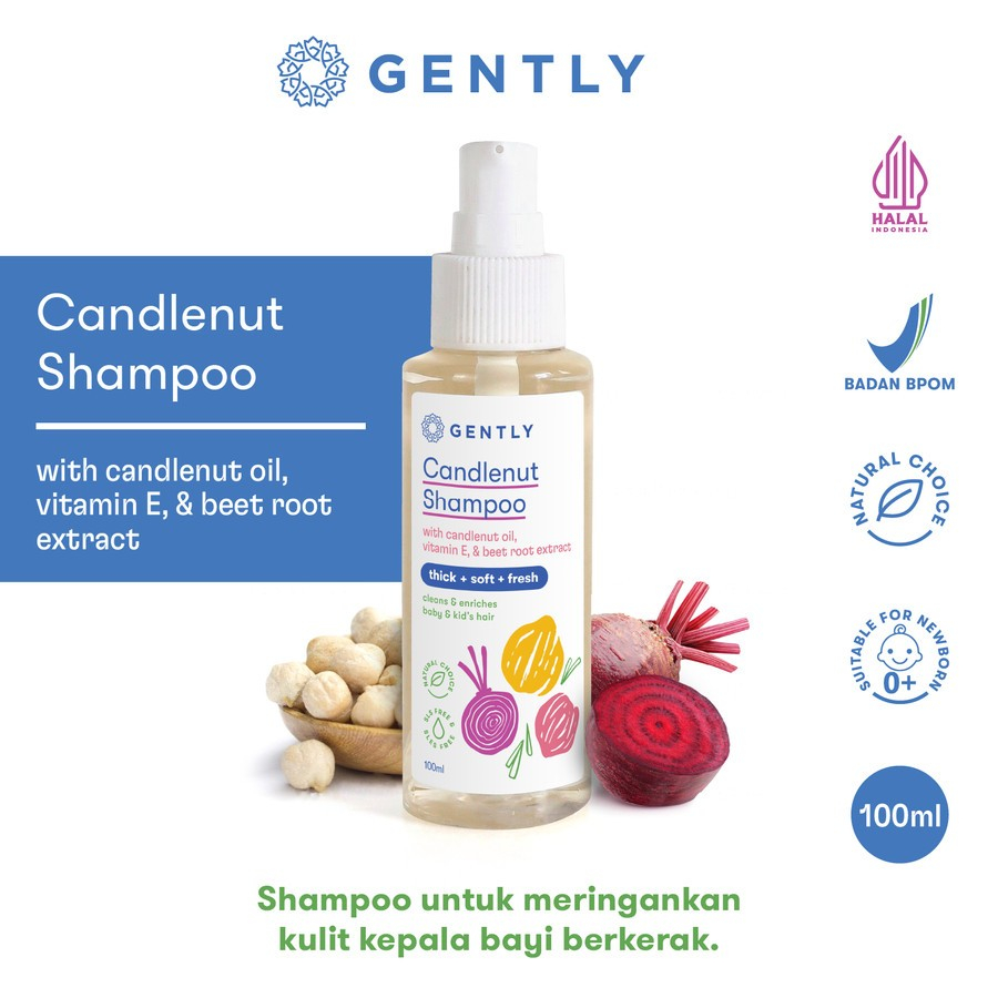 Jual Gently Candlenut Shampoo Shampoo Kemiri Bayi dan Anak 100ML ...