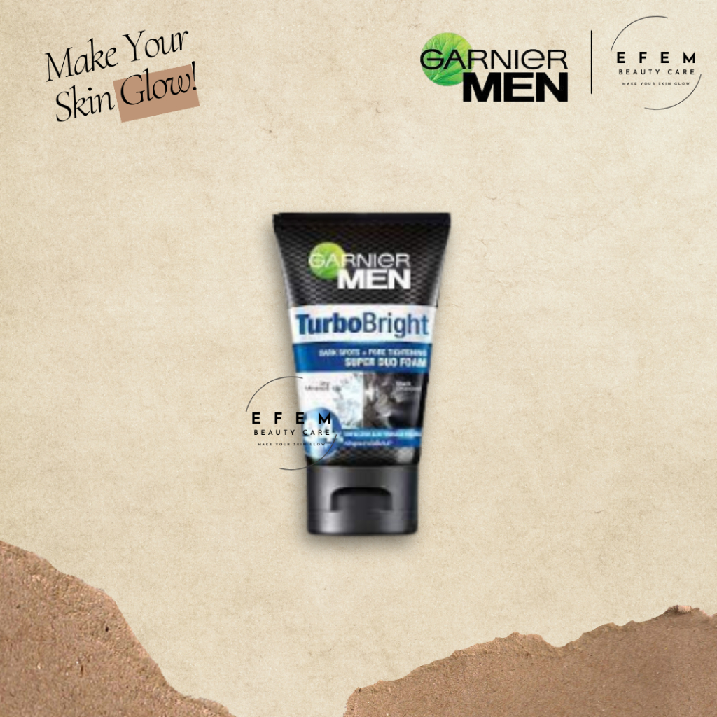 Jual Garnier Men Turbo Bright Super Duo Foam Skin Care - 100ml (Perawatan Pria Untuk Wajah Kusam ...