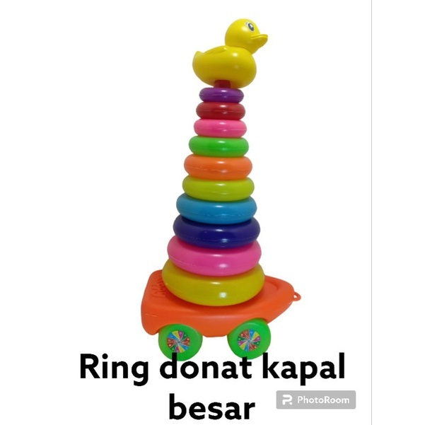 Jual RING DONAT RODA BEBEK/ mainan bayi ring roda jumbo 10 susun plus ...
