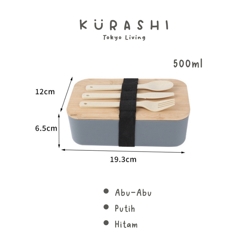 Jual KURASHI - ENJI Bento Box Bekal Minimalis Tempat Makanan Makanan ...