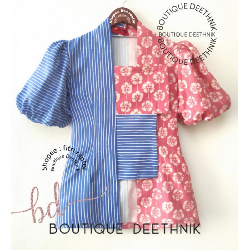 Jual Deethnik baju batik kebaya lengan balon kebaya batik lengan pendek ...