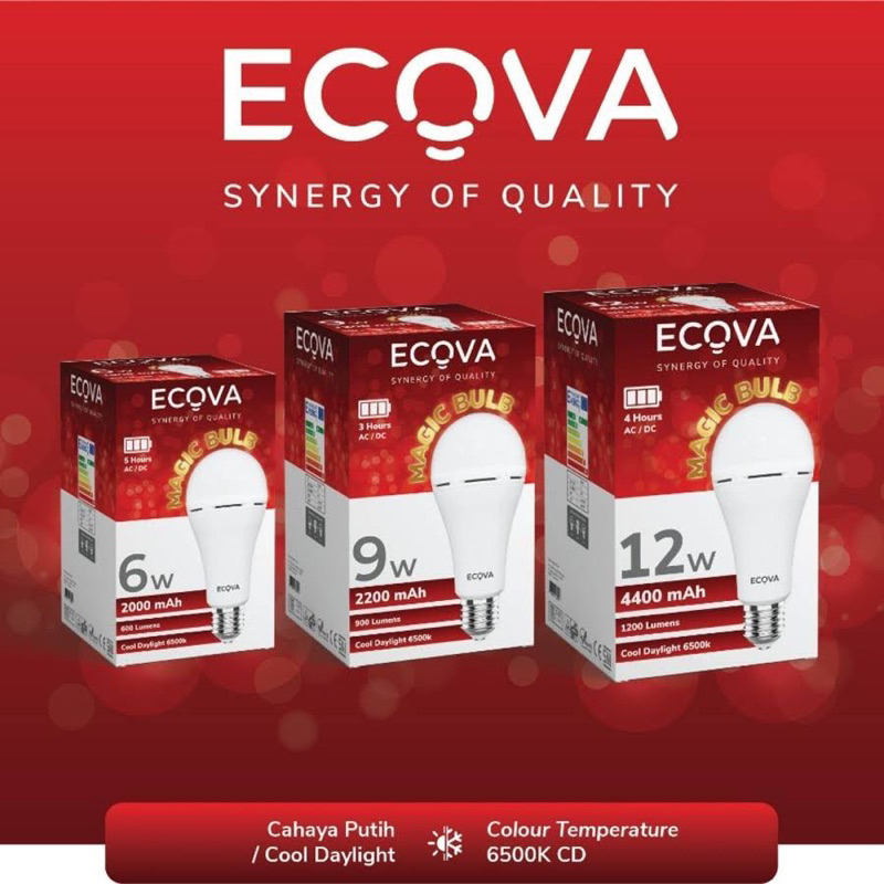 Jual Magic Bulb Ecova / Lampu Emergency / Garansi 2 Tahun | Shopee ...