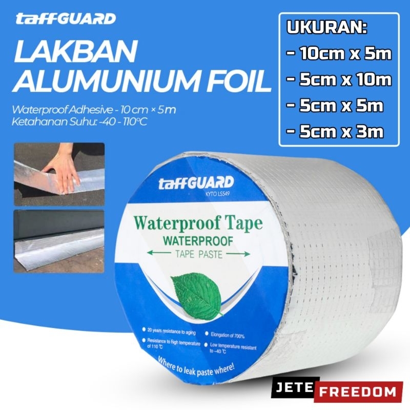 Jual Lakban Aluminium Foil Butyl Waterproof 5CM x 3M Tape Roof Lem Anti Bocor Super Kuat ...