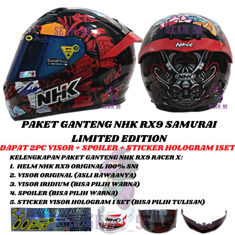 Jual HELM NHK RX9 SAMURAI LIMITED EDITION DOUBLE VISOR FULL FACE ...
