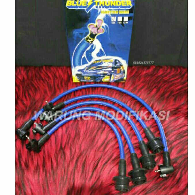 Jual kabel busi racing kijang efi 1800 bluethunder blue thunder 4core ...