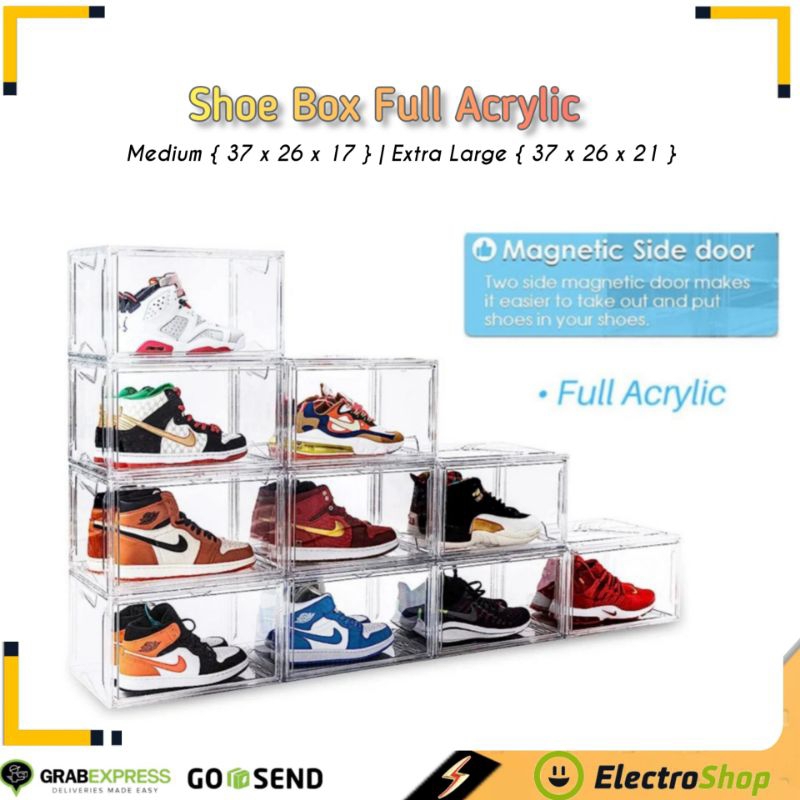 Jual Shoe Box Full Acrylic Kotak Sepatu akrilik Transparent Storage ...