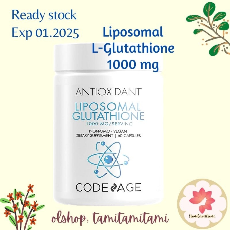 Jual Codeage Liposomal Glutathione 1000 Mg 60 Veg Kapsul Shopee Indonesia