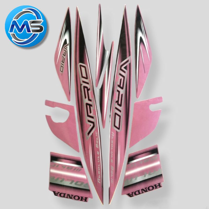 Jual Stiker Striping Motor Vario 110 Karbu 2008 Pink Sticker Lis Body ...