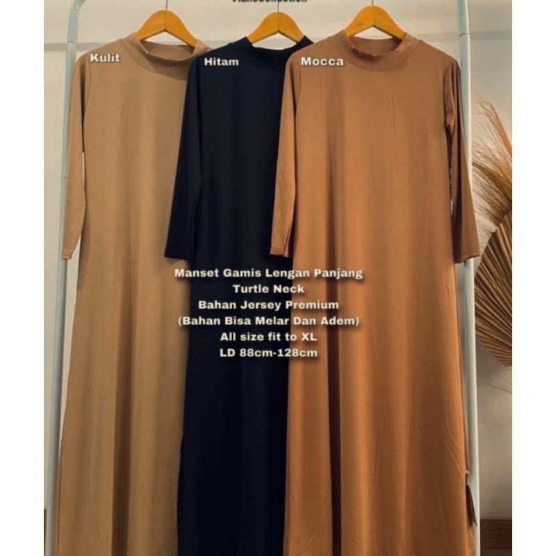 Jual Inner Gamis Turtleneck Soft Jersey Premium Manset Dalaman Busana ...