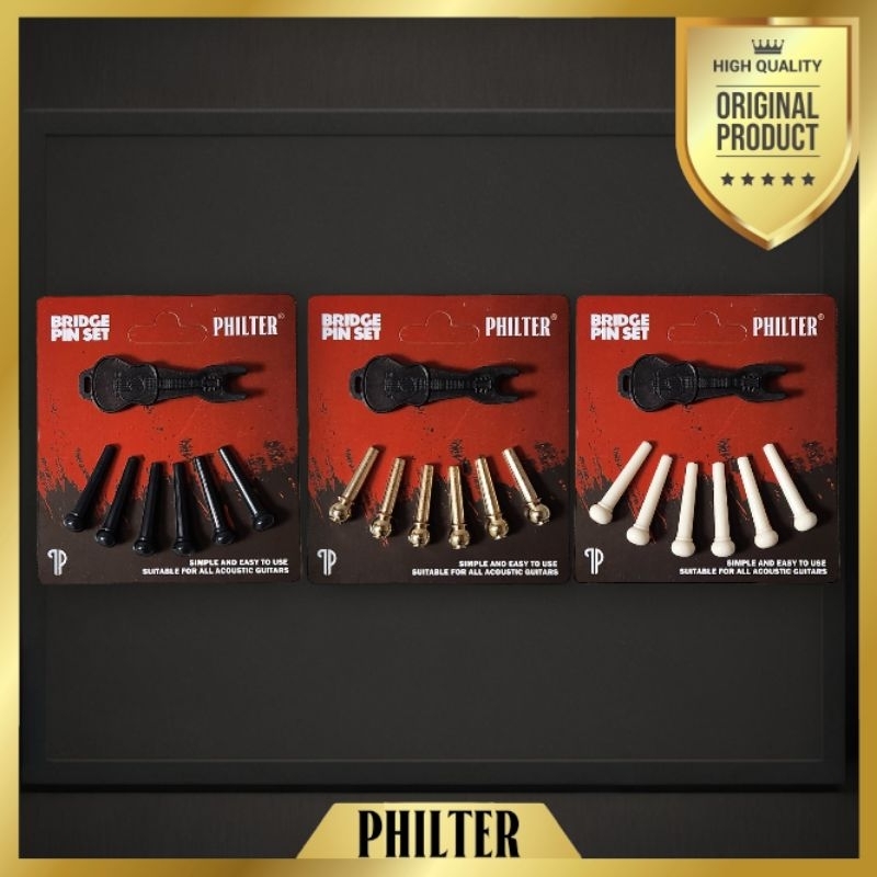 Jual 1 Set Bridge Pin Philter Gitar Akustik Dengan Pencabut Pin ...
