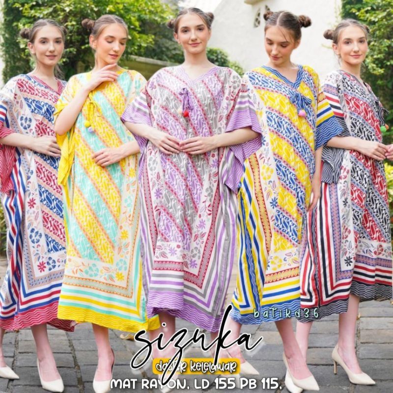 Jual (Semerbak) Homedress Sizuka Daster Kaftan rayon jumbo batik ...