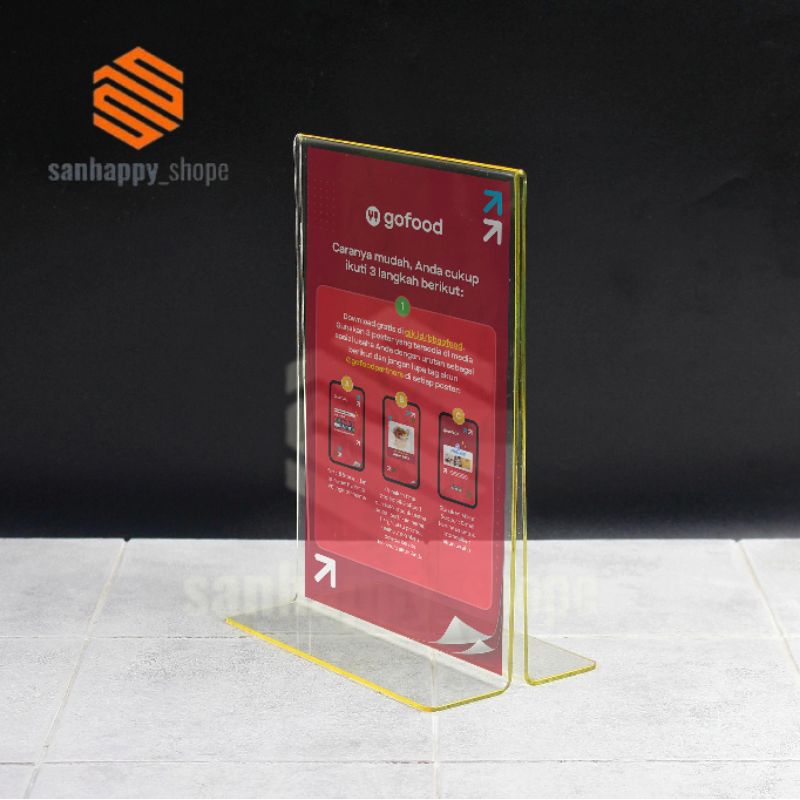 Jual Display menu Standing akrilik Acrylic Papan Tempat Meja Minimalis ...