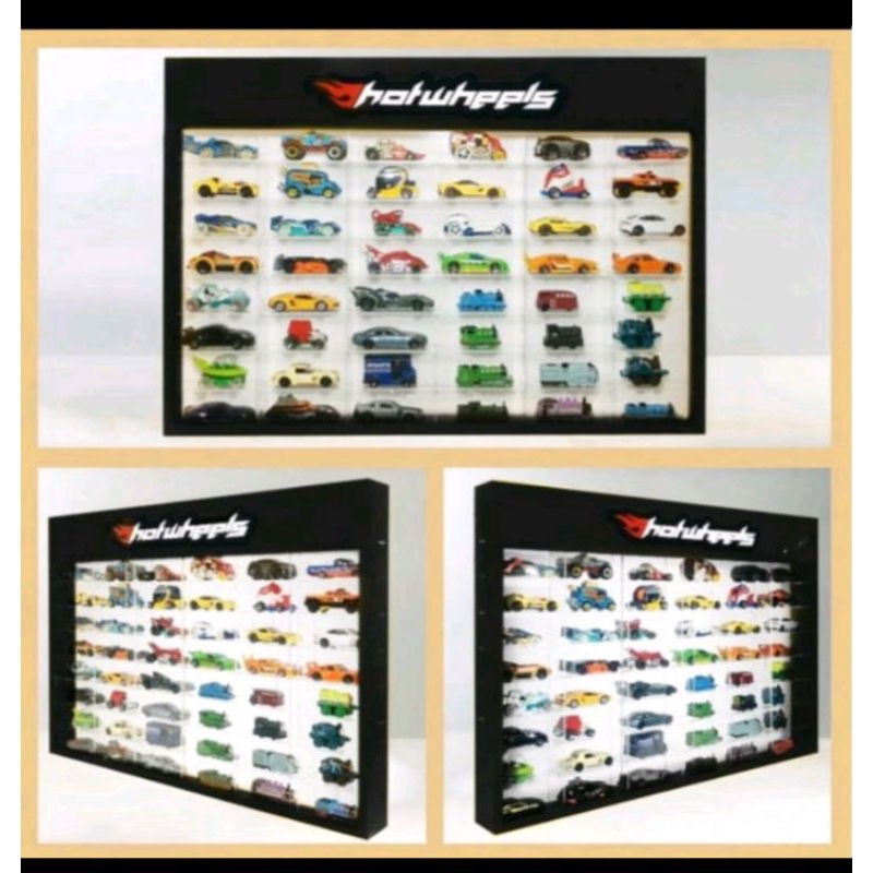 Jual Rak Hothweels Tomica Isi 48 Akrilik/ Rak mobil mainan Hotweels ...