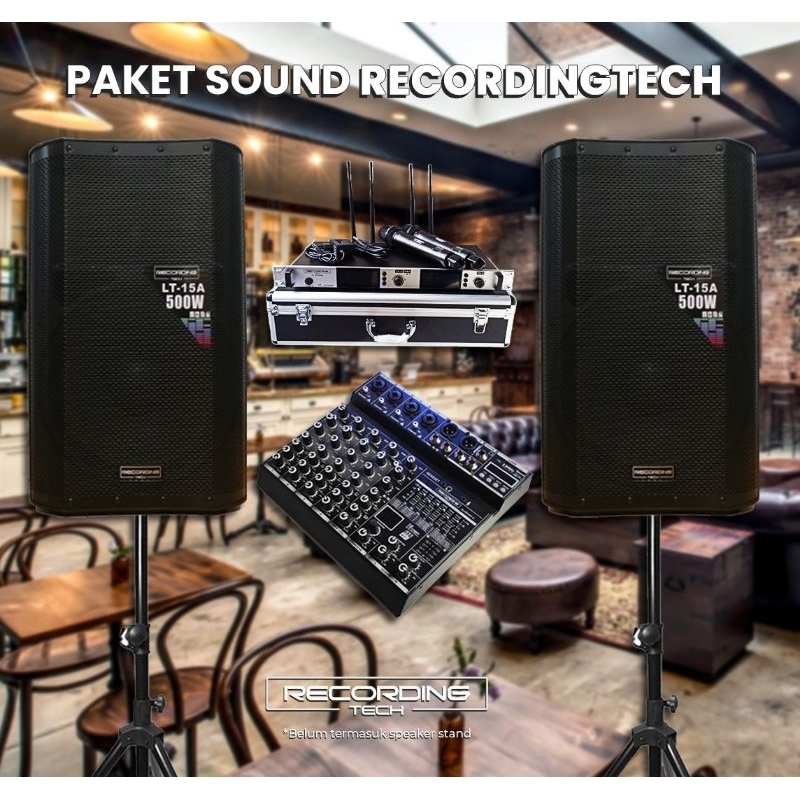 Jual Paket Karaoke Speaker Aktif 15 Inch Recording Tech LT 15A Mixer 6 ...