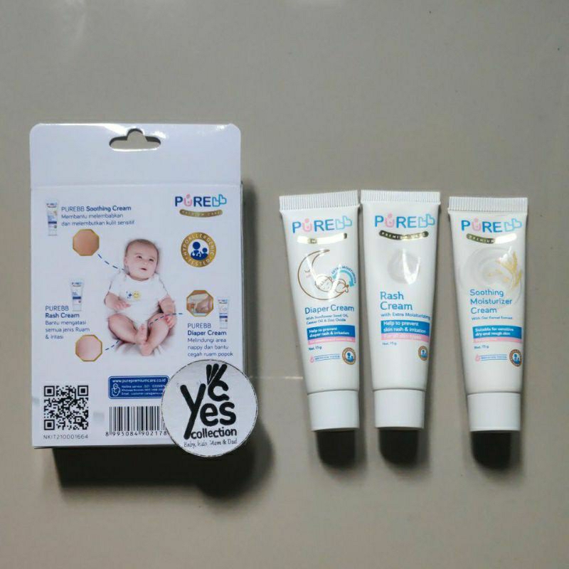 Jual Pure Baby Premium Care Paket isi 3 PureBB Diaper Rash Soothing ...
