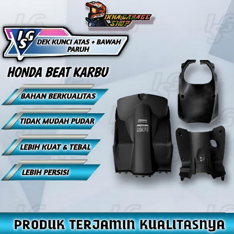 Jual Paketan Cover body kasar beat karbu paruh Dek kunci atas bawah ...