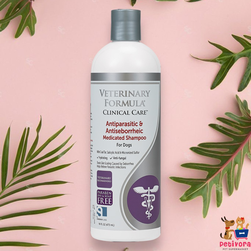 Jual Veterinary Formula Antiparasitic Antiseborrheic Shampoo For Dogs ...