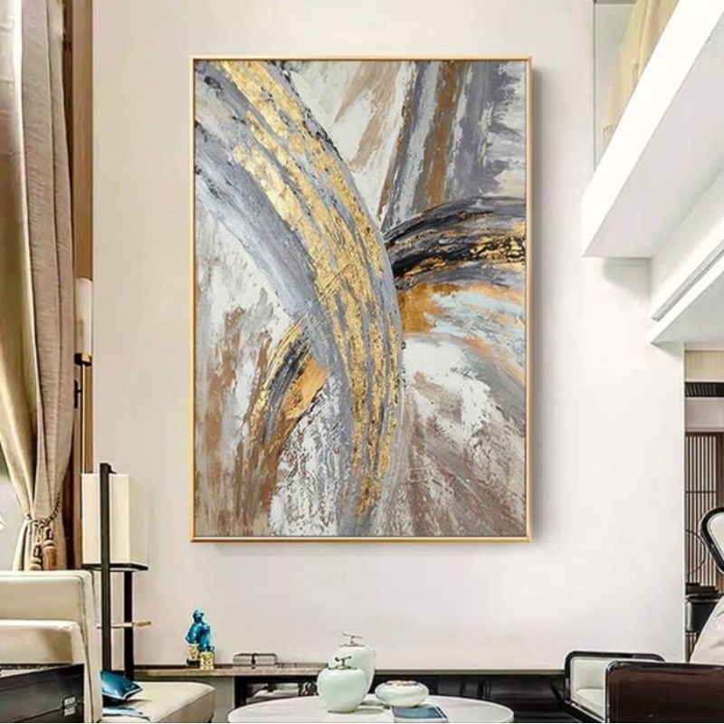 Jual Hiasan Dinding Modern Lukisan kanvas abstrak mininalis aesthetic ...