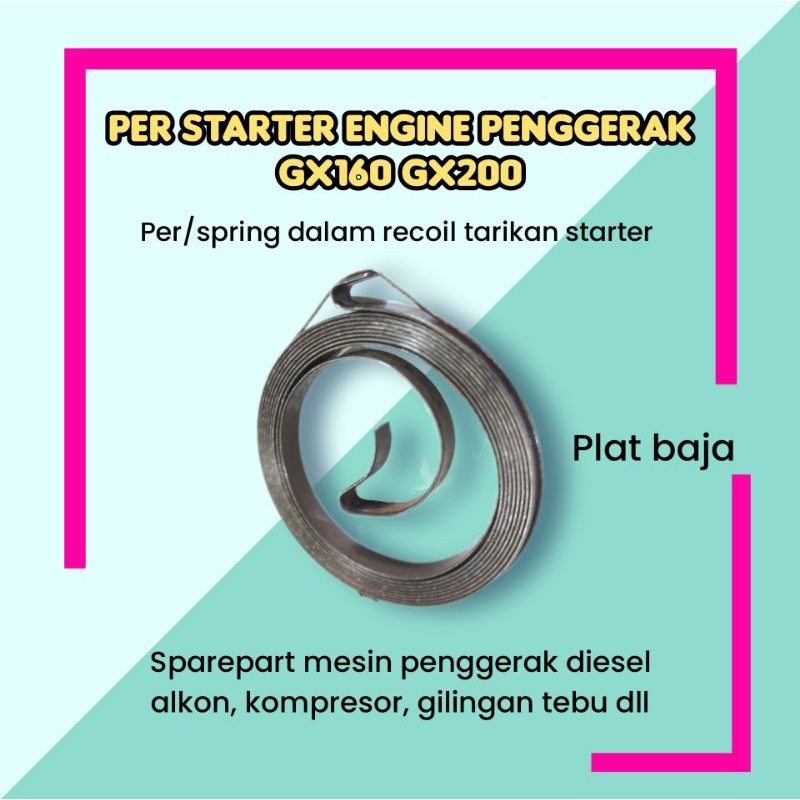 Jual Per | spring starter engine OHV GX 160 / gx200 plat baja recoil ...