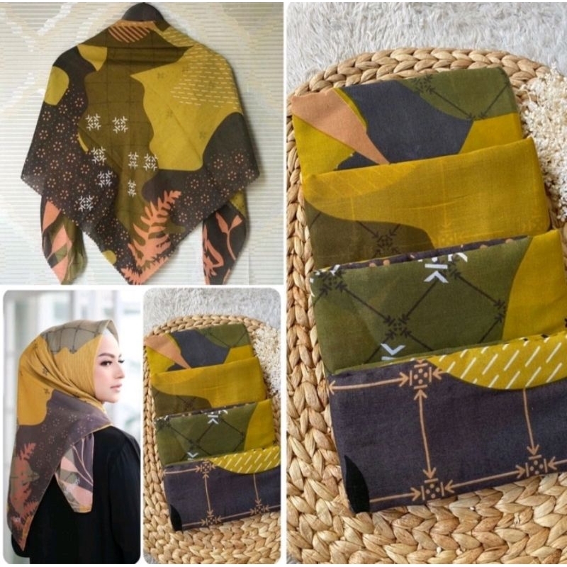 Jual Hijab Voal Motif Segiempat Laser Cut | Hijab Printing Denay Motif ...