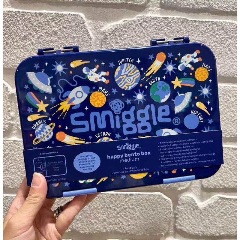 Jual Smiggle Blue Planet Happy Bento Box/Tempat Bekal Anak/Tempat ...