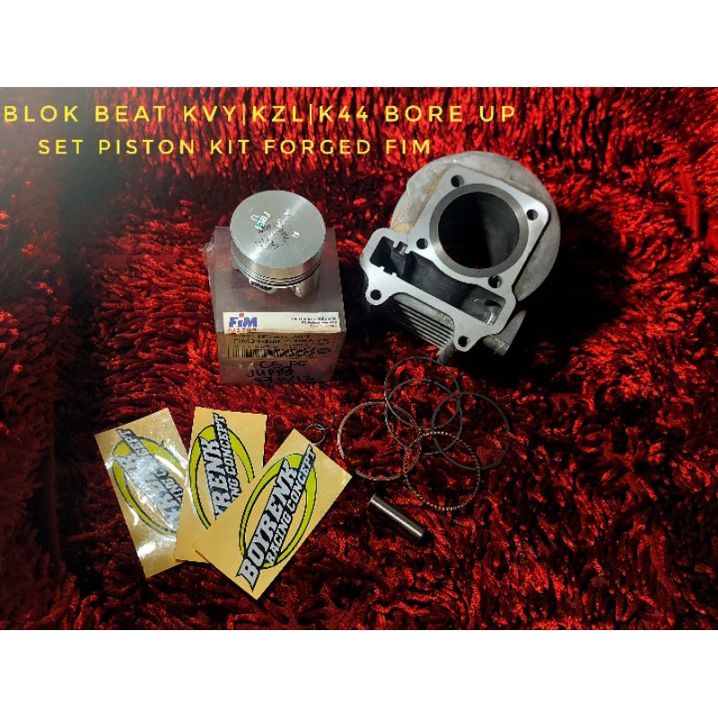 Jual CYLINDER BLOK BEAT KVY |KZL|K44 BORE UP SET PISTON KIT FIM34 ...