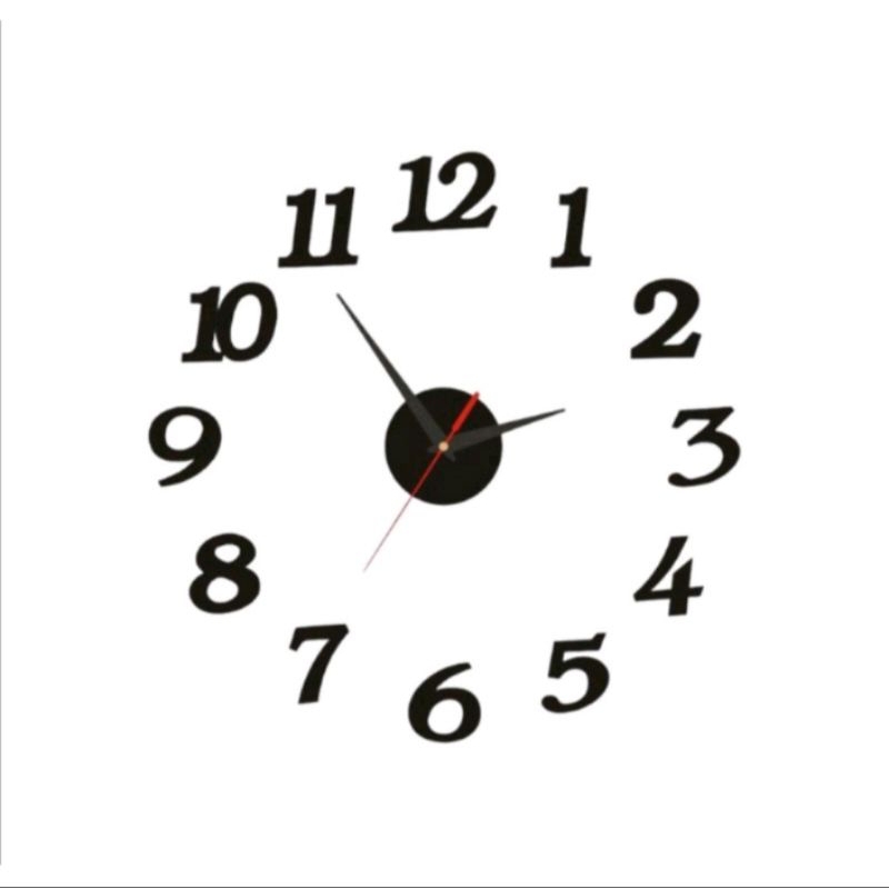 Jual [366SP] JAM DINDING TEMPEL DIY ANALOG 3D MODERN / JAM DINDING ...