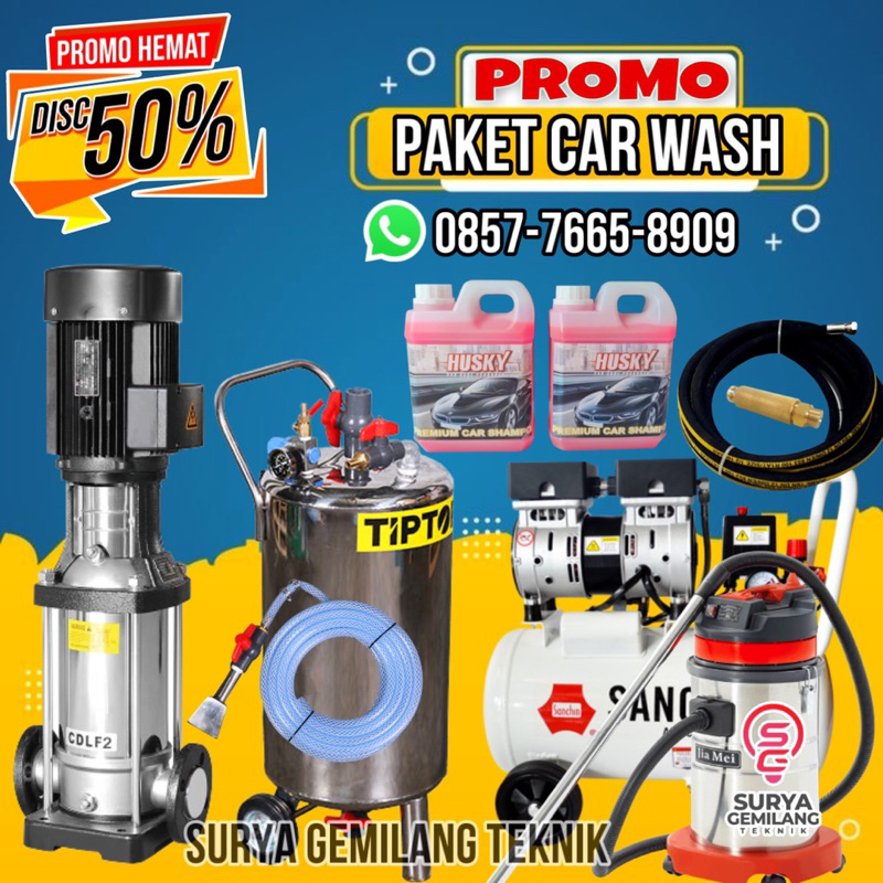 Jual Paket Mesin Steam Cuci Mobil Motor Untuk Usaha Carwash Pompa CNP CDLF 2-15 Peralatan Usaha ...