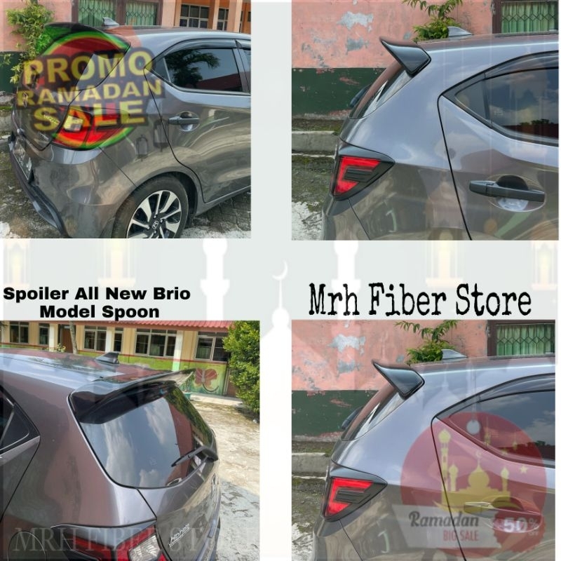 Jual Spoiler Mobil All New Brio Spoon(COD) dijamin presisi | Shopee ...