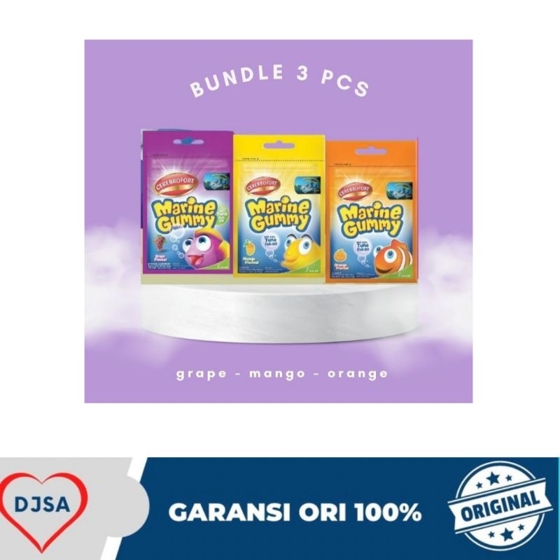 Jual CEREBROFORT MARINE GUMMY BUY 2 GET 1 FREE PERMEN VITAMIN SUPLEMEN ...
