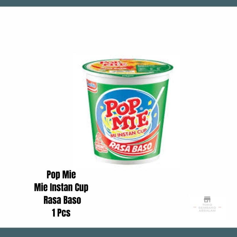 Jual Pop Mie Cup Instan Rasa Baso / Pop Mie Baso Satuan / Pop Mie Bakso ...
