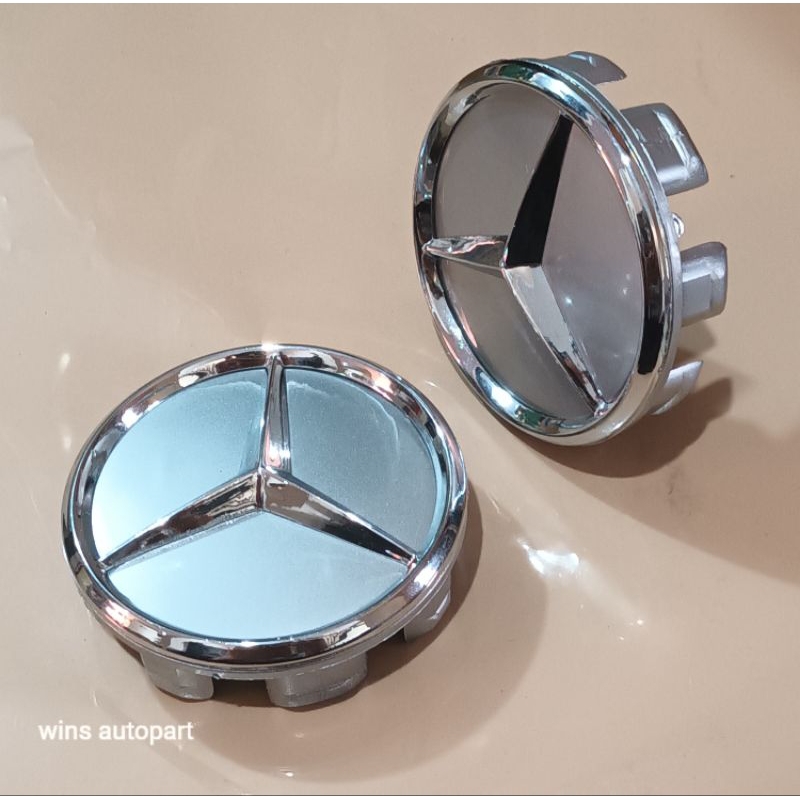 Jual dop roda mercy tengah velg roda mercy marcedes benz chrome ...