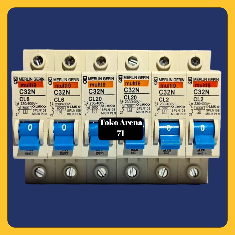 Jual MCB MERLIN GERIN BIRU 1P 1PHASE 1 PHASE 2A 4A 6A 10A 16A 20A 25A 32A 40A | Shopee Indonesia