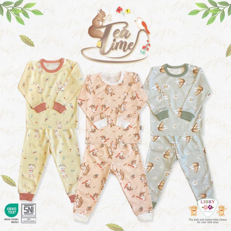 Jual Libby Setelan Baju Panjang Celana Panjang Tea Time / Setelan Panjang Bayi Libby | Shopee ...