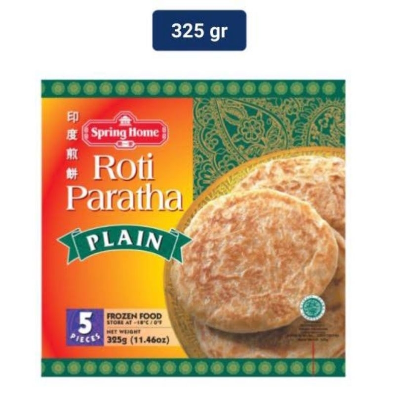 Jual spring home tyj roti paratha roti prata plain 325 gr | Shopee ...