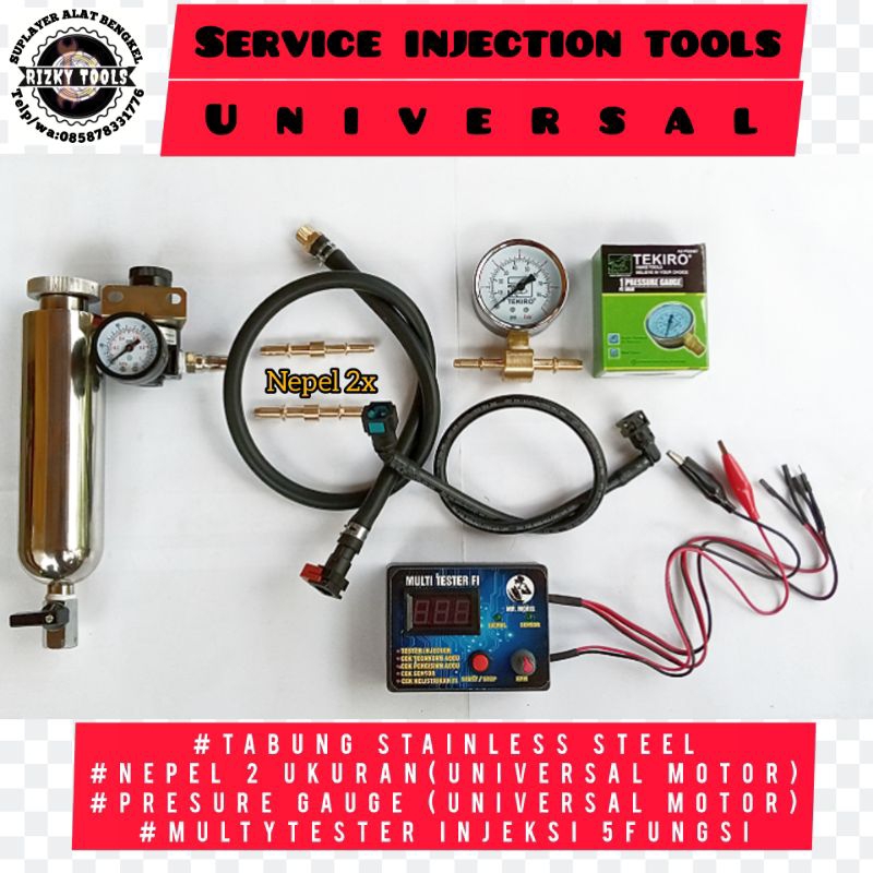 Jual FULL SET alat servis injeksi motor universal INJECTION CLEANING ...