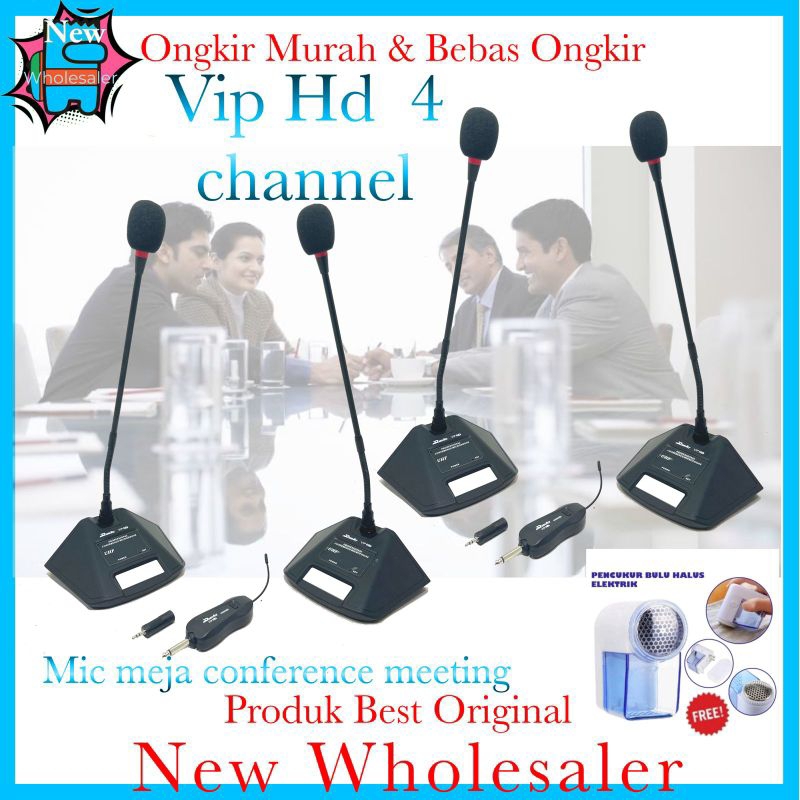 Jual Mic wireless meja Podiom conference Dusenberg Vip Hd 4 channel ...