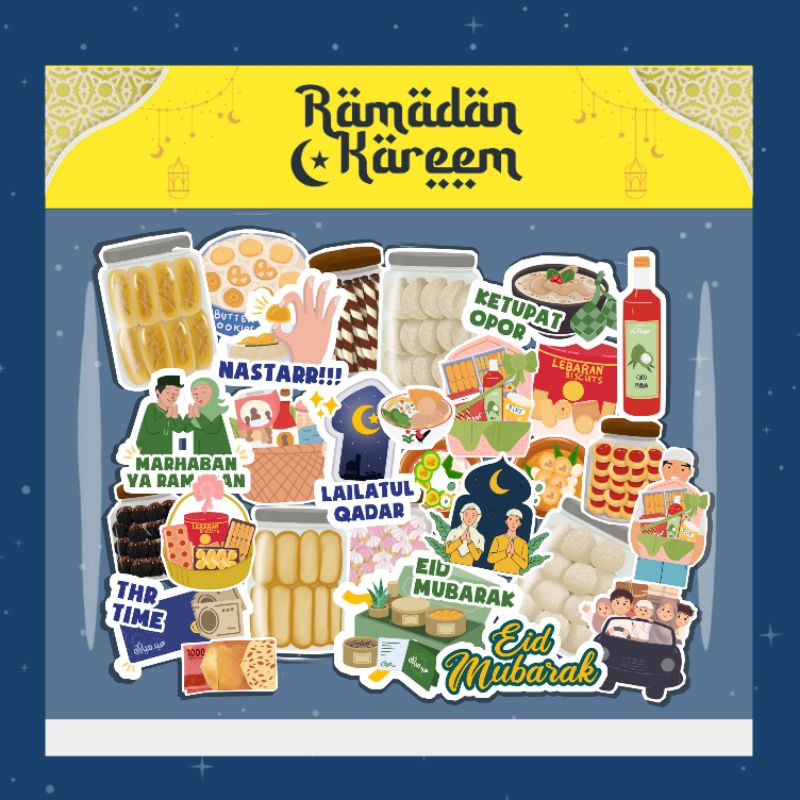 Jual 50PCS++ Sticker Ramadhan | Sticker Idul Fitri | Ramadhan Karem ...