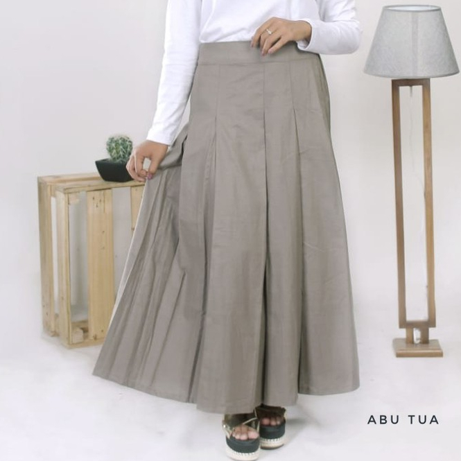 Jual Rok rempel panjang/rok linen rami terbaru | Shopee Indonesia