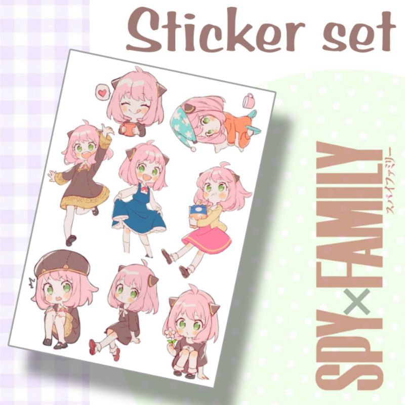 Jual Stiker Spy X Family Anime Sticker set Anya Forger | Shopee Indonesia