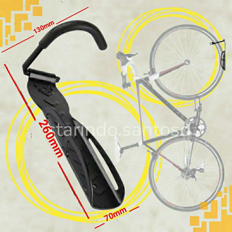 Jual Bracket sepeda gantung tembok garasi braket dinding hanger bike ...