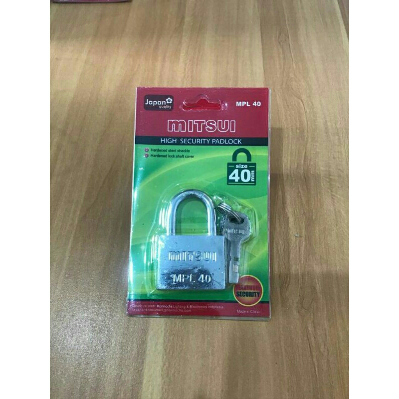 Jual GEMBOK MITSUI 40MM LEHER PENDEK | Shopee Indonesia