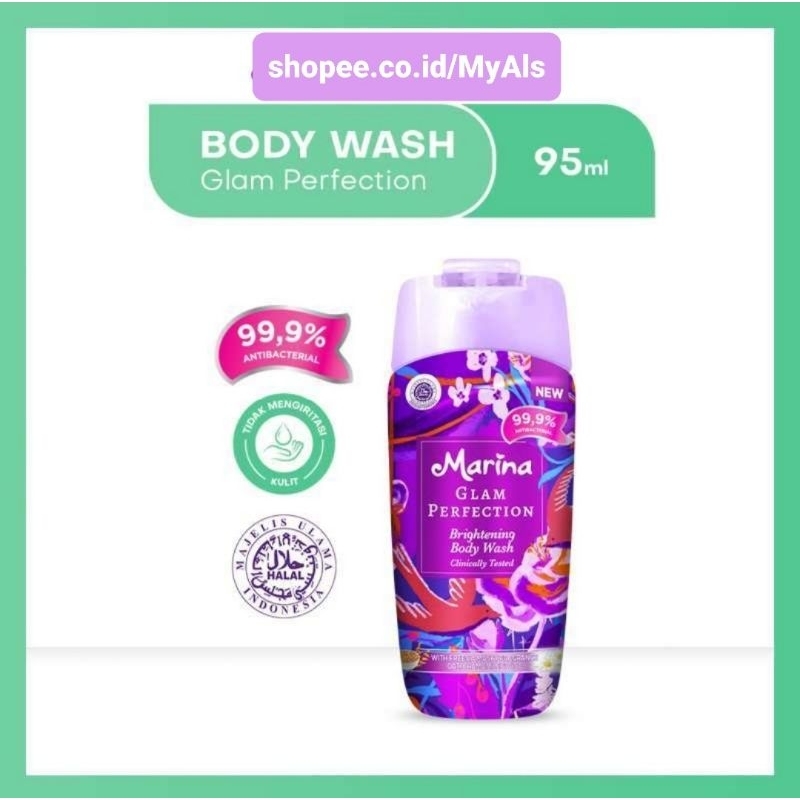 Jual Marina Brightening Body Wash [ 95 ml ] 3 Varian | Shopee Indonesia