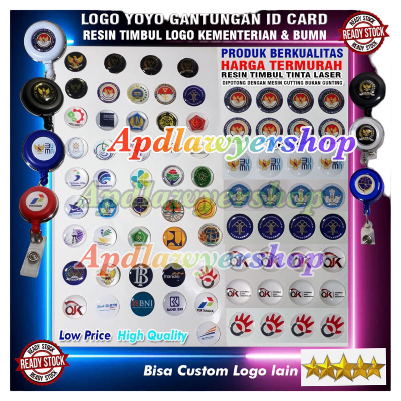 Jual Custom Logo Yoyo ID Card Logo Pin Logo Wing Logo Lencana Logo ...
