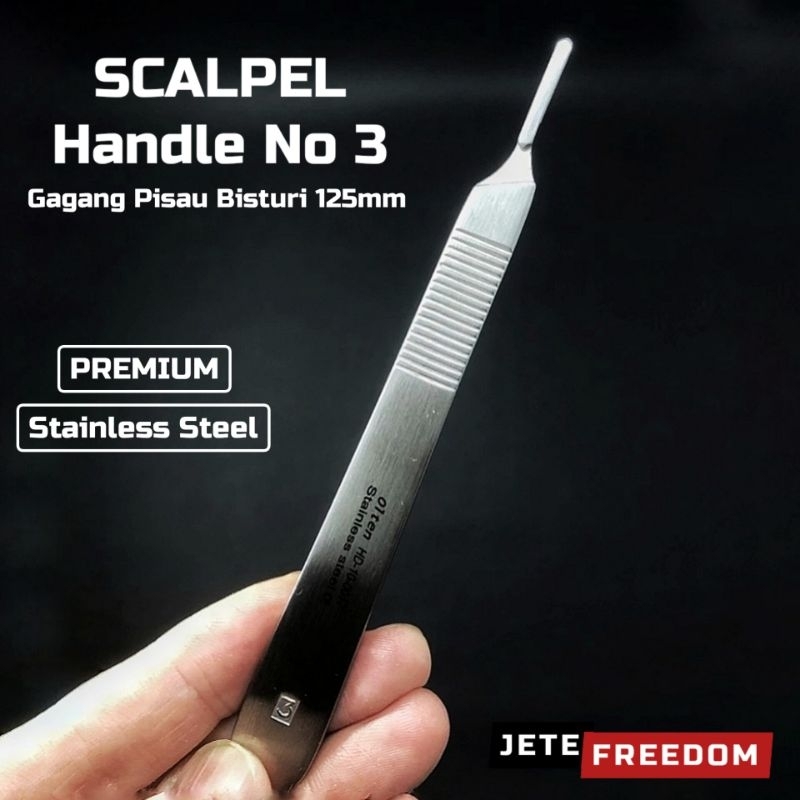 Jual OLTEN Scalpel Handle No 3 Gagang Pisau Bisturi Bedah Dental 12.5 ...