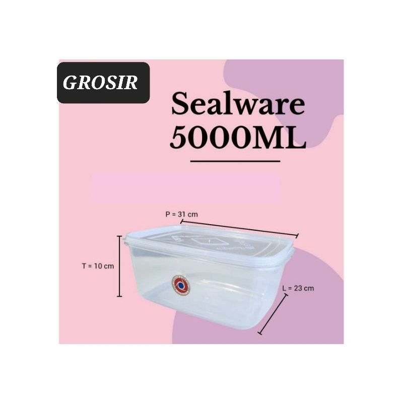 Jual KOTAK MAKAN KOTAK DONAT BOX KUE PLASTIK 5000 ML TRANSPARAN ORI ...